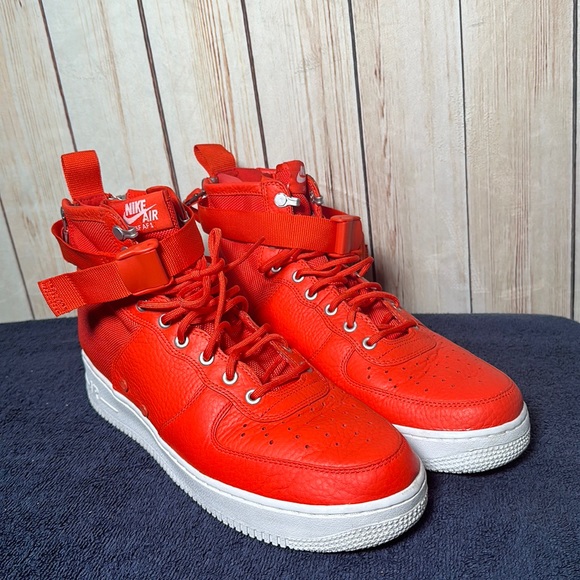 Shoes | Nike Sf Air Force 1 Mid Team Orange Sz12 | Poshmark